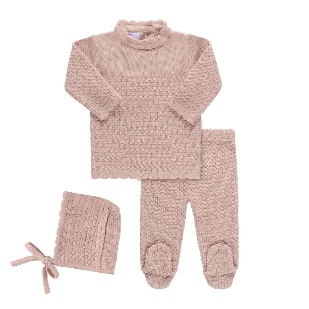 Comfy Baby Knitted Layette Set Bailey Set Mulberry - Etsy