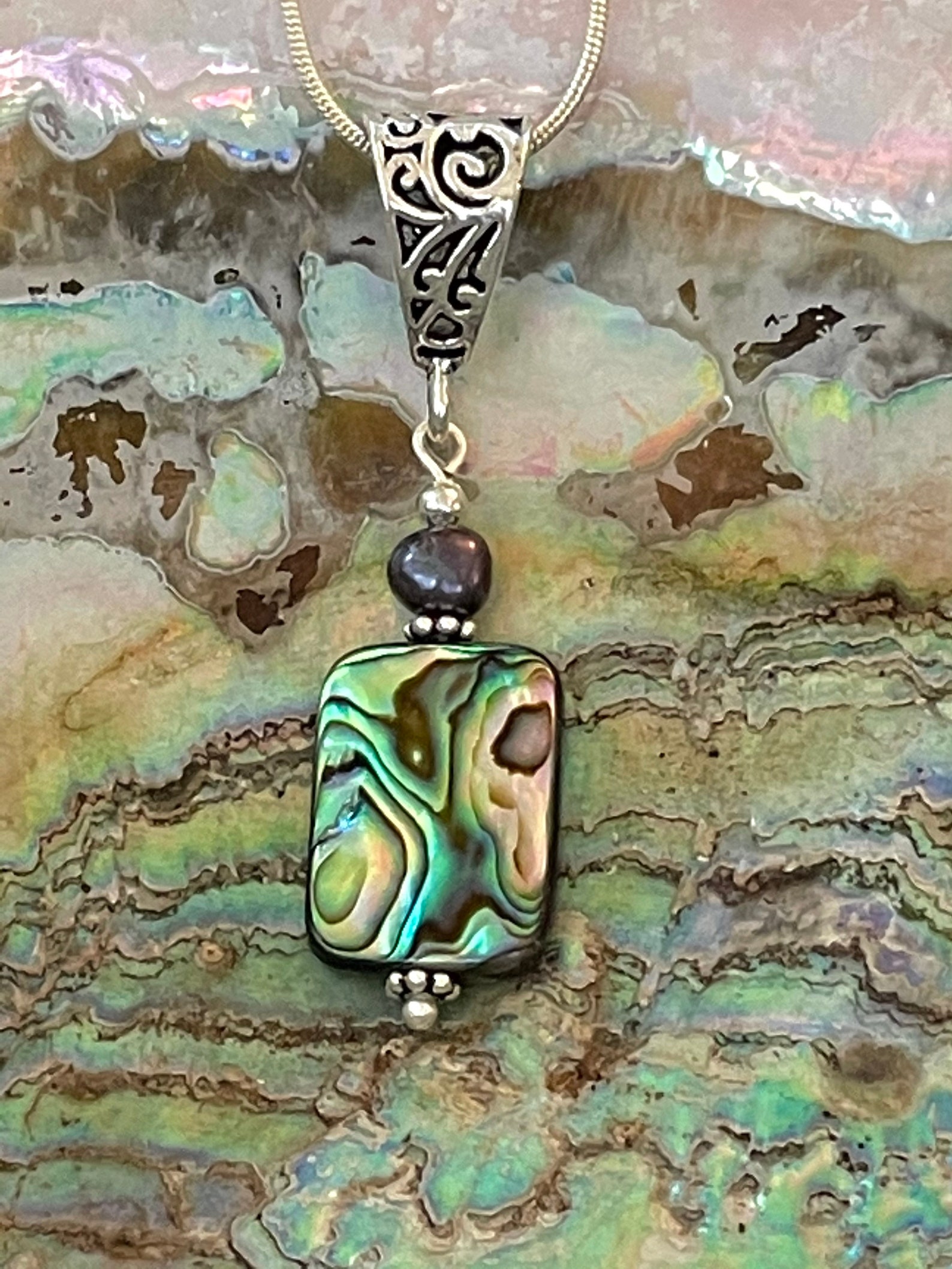 New Zealand abalone pendant Abalone necklace abalone | Etsy