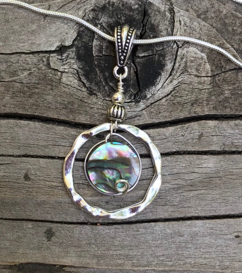 Wire Wrapped Abalone Pendant Abalone Pendant Abalone | Etsy