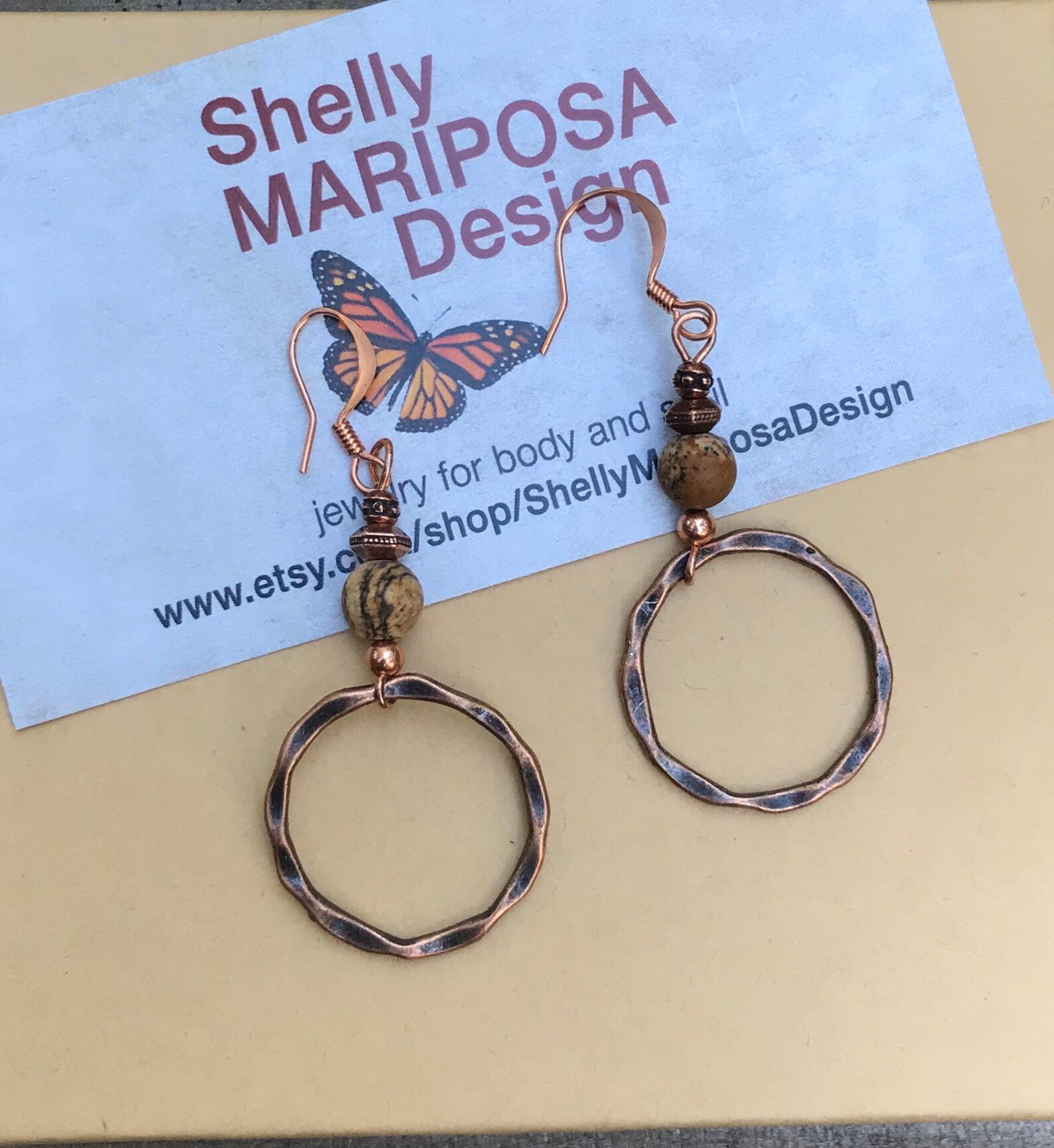 Hammered Copper Hoop Earrings Copper Hoop Earrings Copper | Etsy