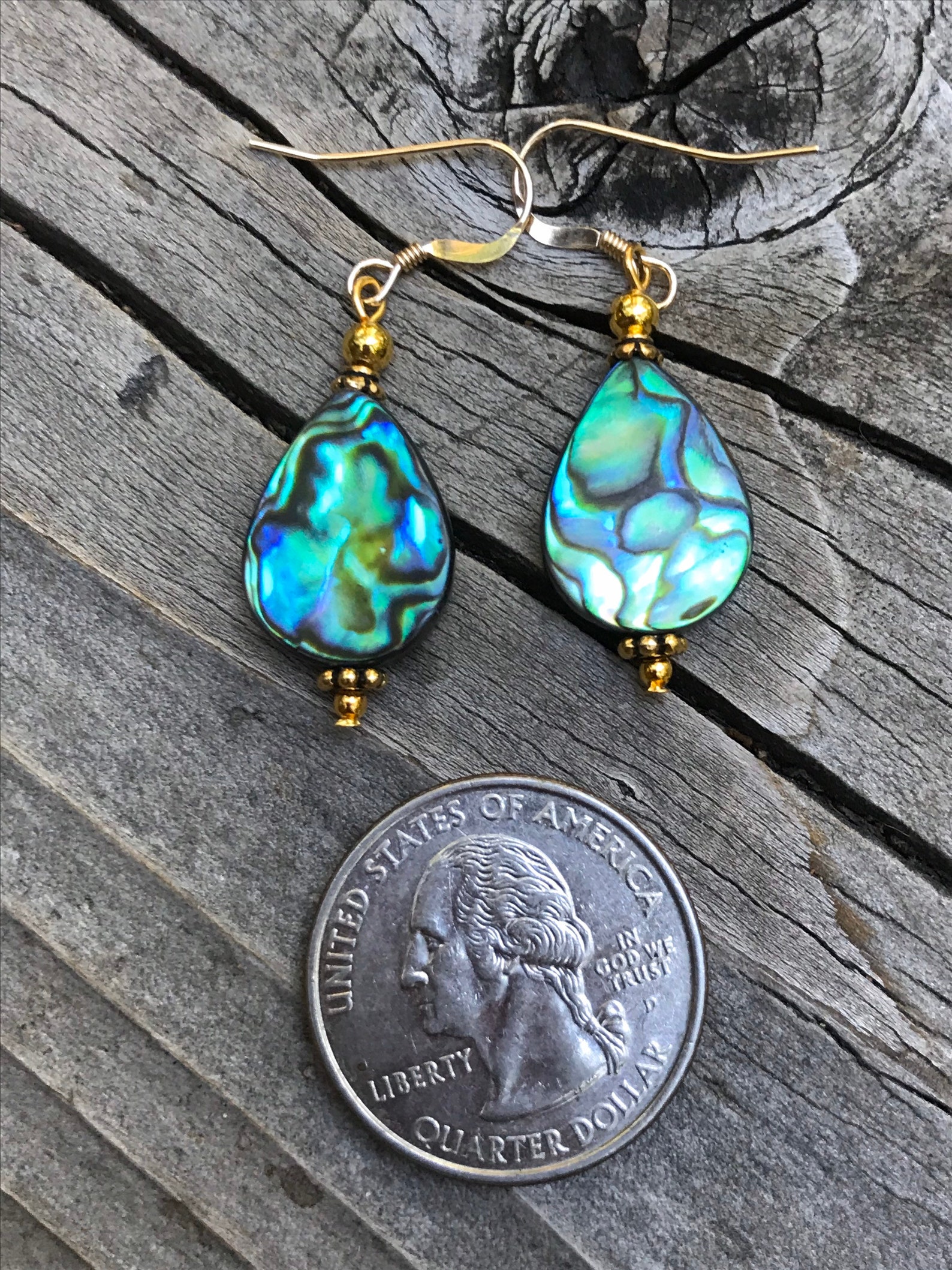 Gold Abalone Shell Earrings Abalone Shell Jewelry New | Etsy