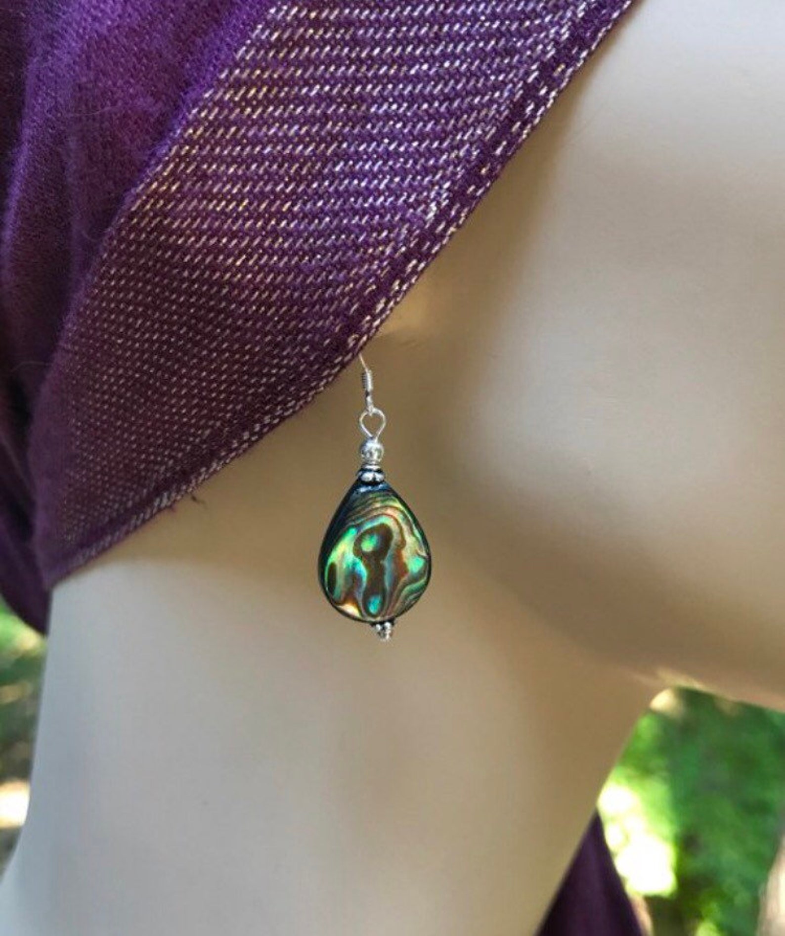 Wire Wrapped Abalone Pendant Abalone Shell Necklace Abalone - Etsy