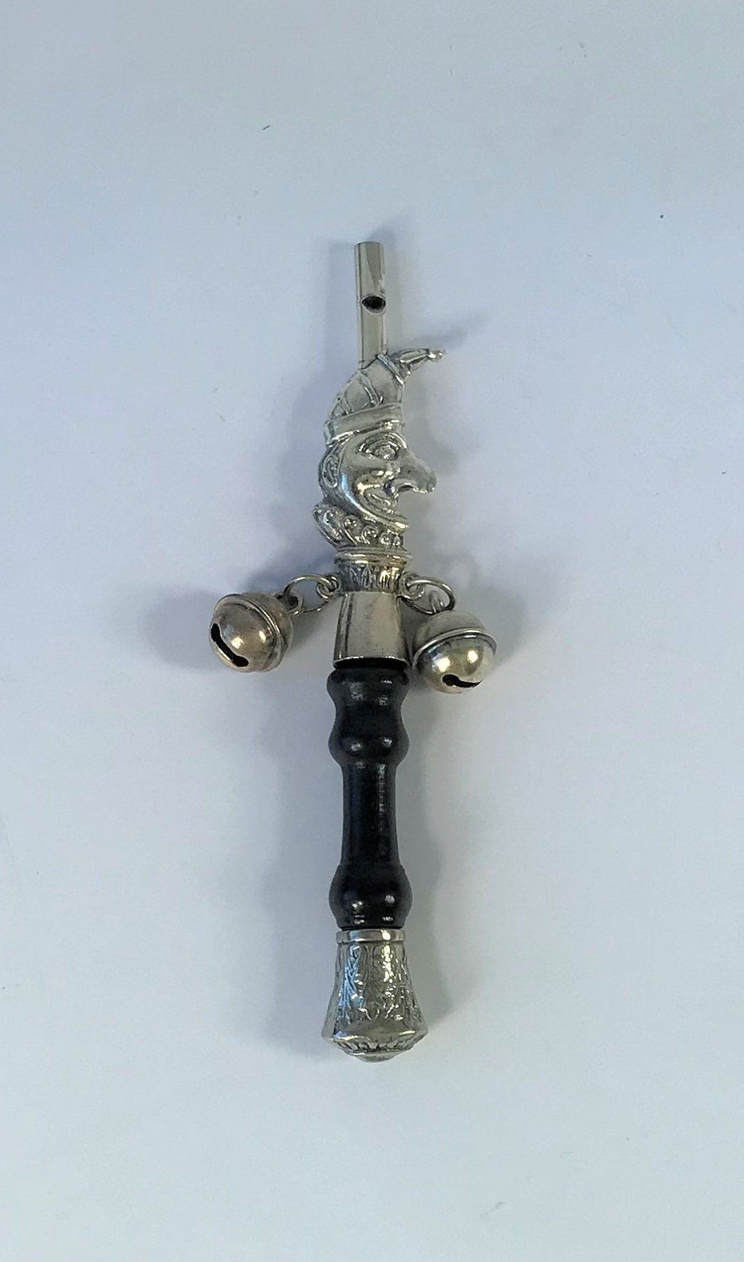 Vintage Mr Punch Silver Metal Rattle and Whistle. Ideal for Doll - Etsy