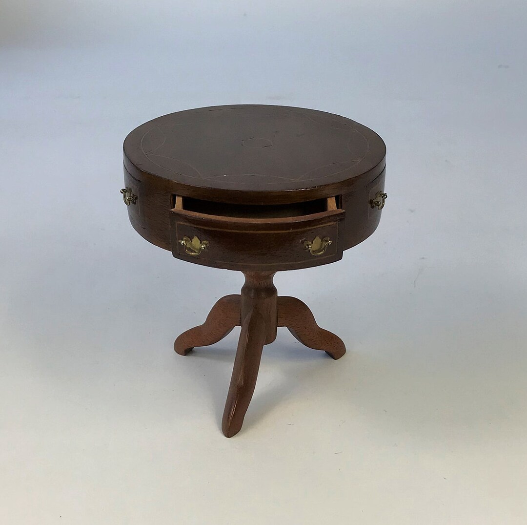 Vintage Drum Table With Two Opening and Two Faux Drawers. Ideal for ...