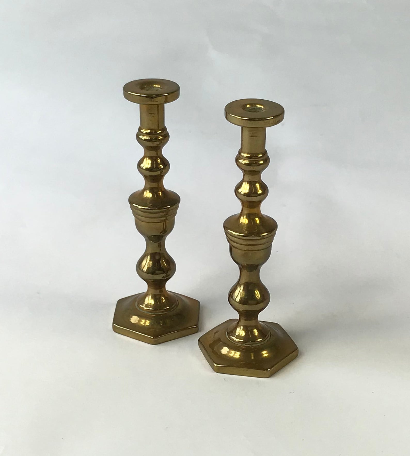 Pair of Miniature Brass Candlesticks for Doll House. C.1910 - Etsy