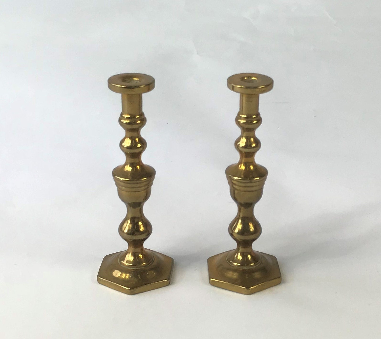 Pair of Miniature Brass Candlesticks for Doll House. C.1910 - Etsy