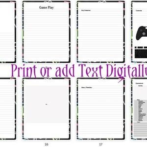Game Bible Template *neon Themed* (for Print or Goodpages) - Etsy