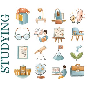 16 STUDY Instagram Icons. Highlight Story Covers. Boho Style. Online ...