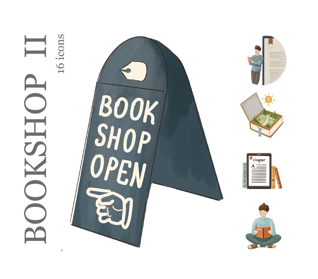 Book Shop Instagram Icons. Highlight Story Watercolor Covers Boho Style ...