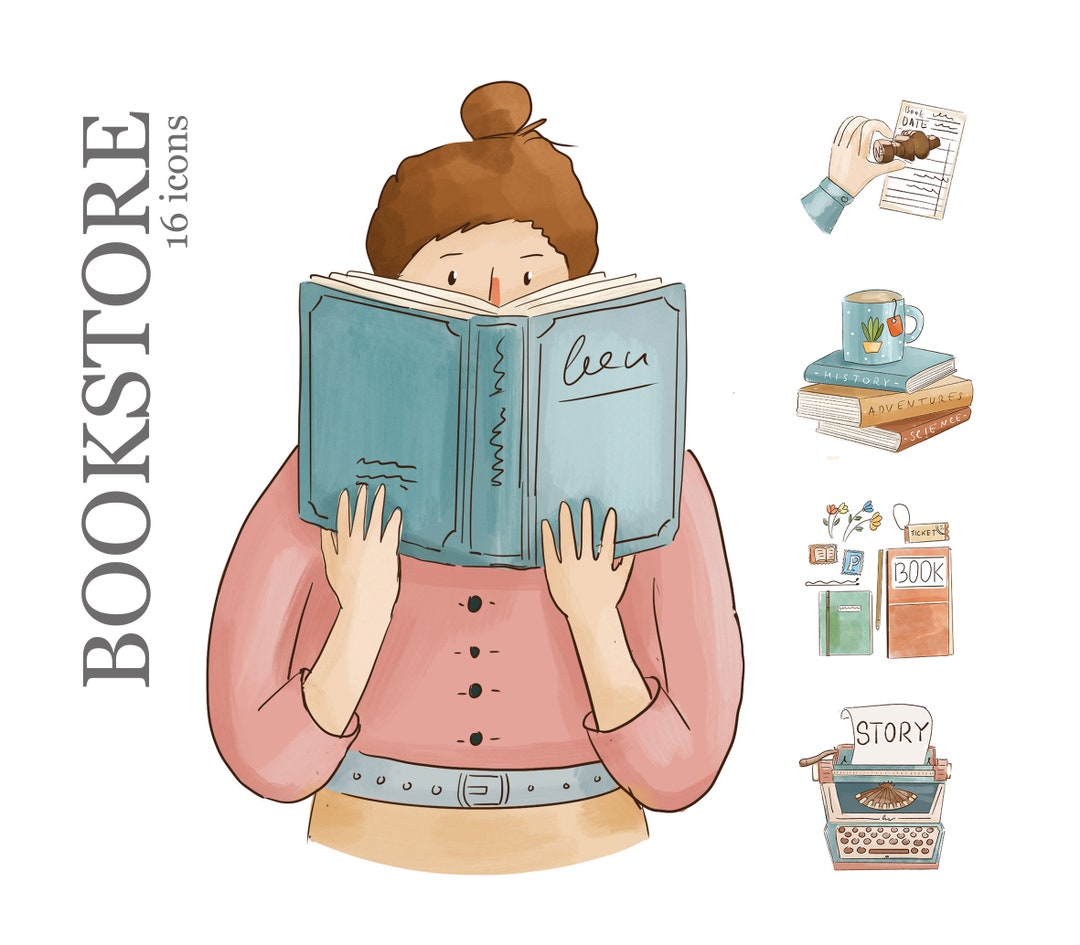 BOOKSTORE Instagram Icons. Highlight Story Watercolor Covers - Etsy