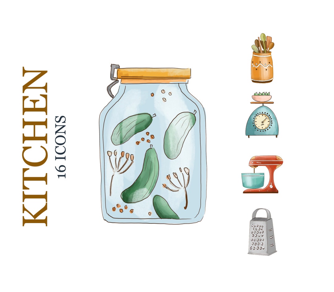 16 Kitchen Instagram Highlight Icons. Story Pack Boho Watercolor Style ...