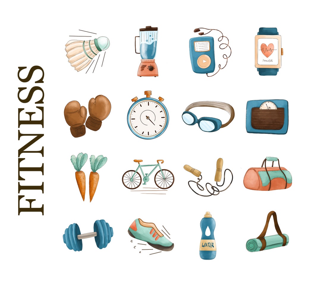 Fitness Instagram Icons. Highlight Story Watercolor Boho Style. Sport ...