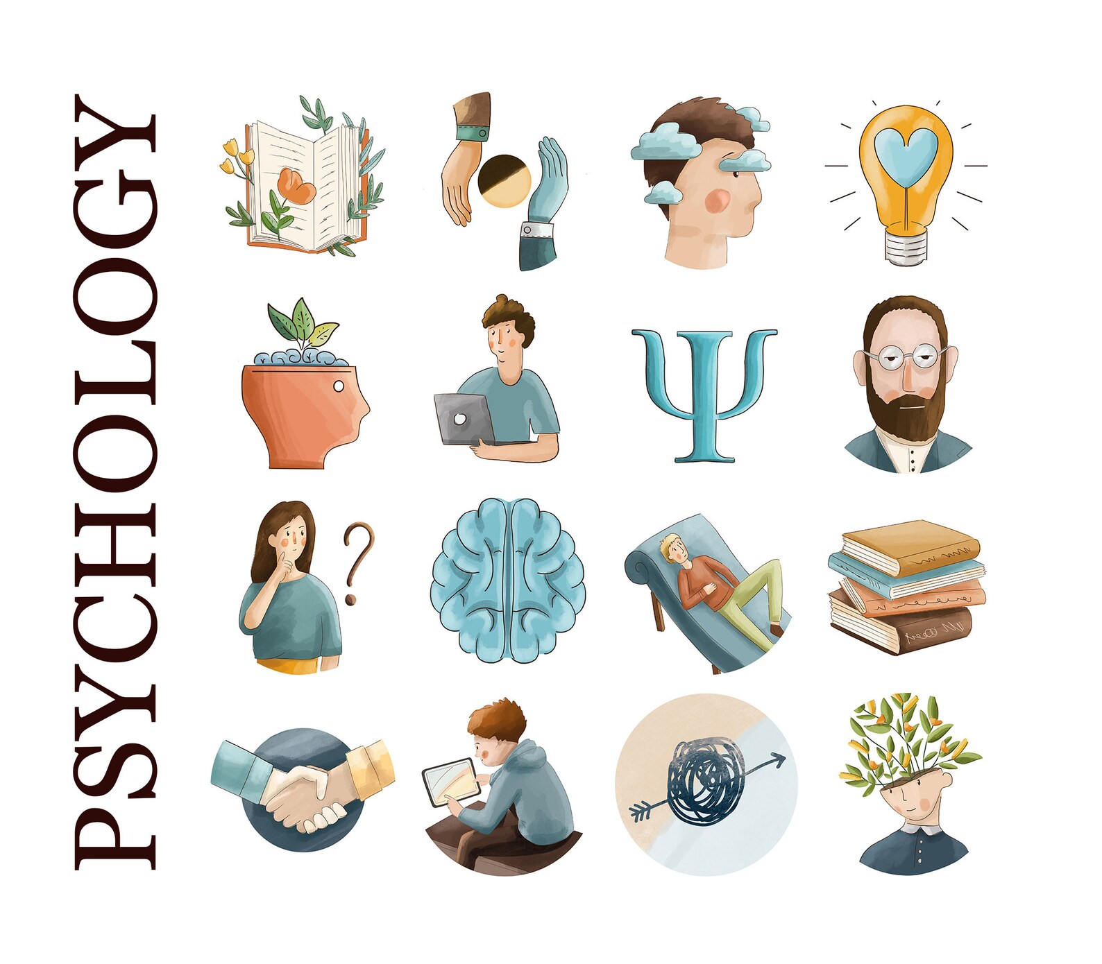 16 PSYCHOLOGY Instagram Highlight Icons. Psychosomatics, Practice ...