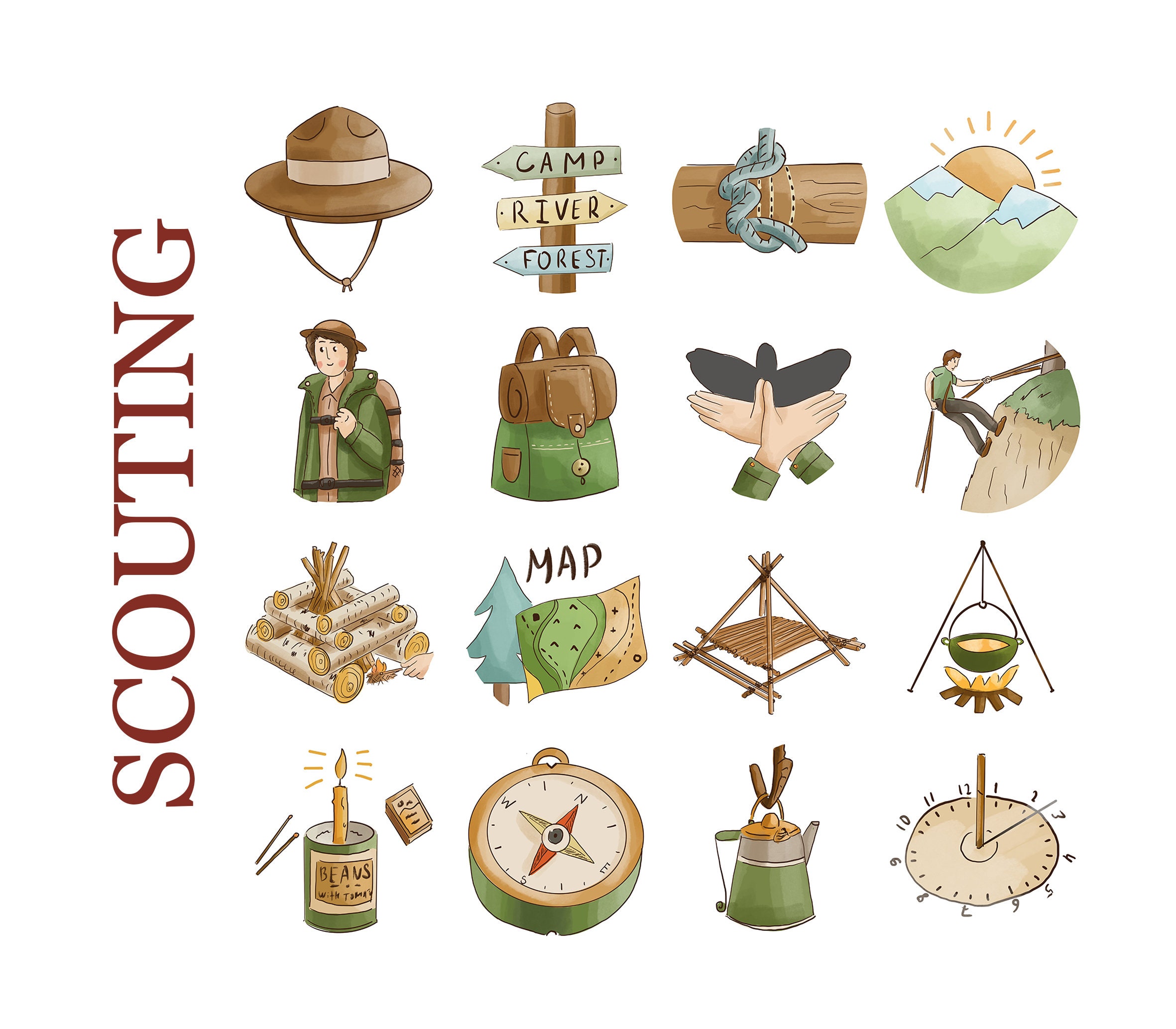 16 SCOUTING Instagram Icons. Highlight Story Covers. | Etsy