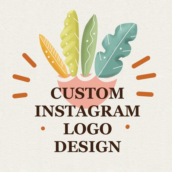 Custom Instagram Logo Design. Logo for Your Brand at | Etsy