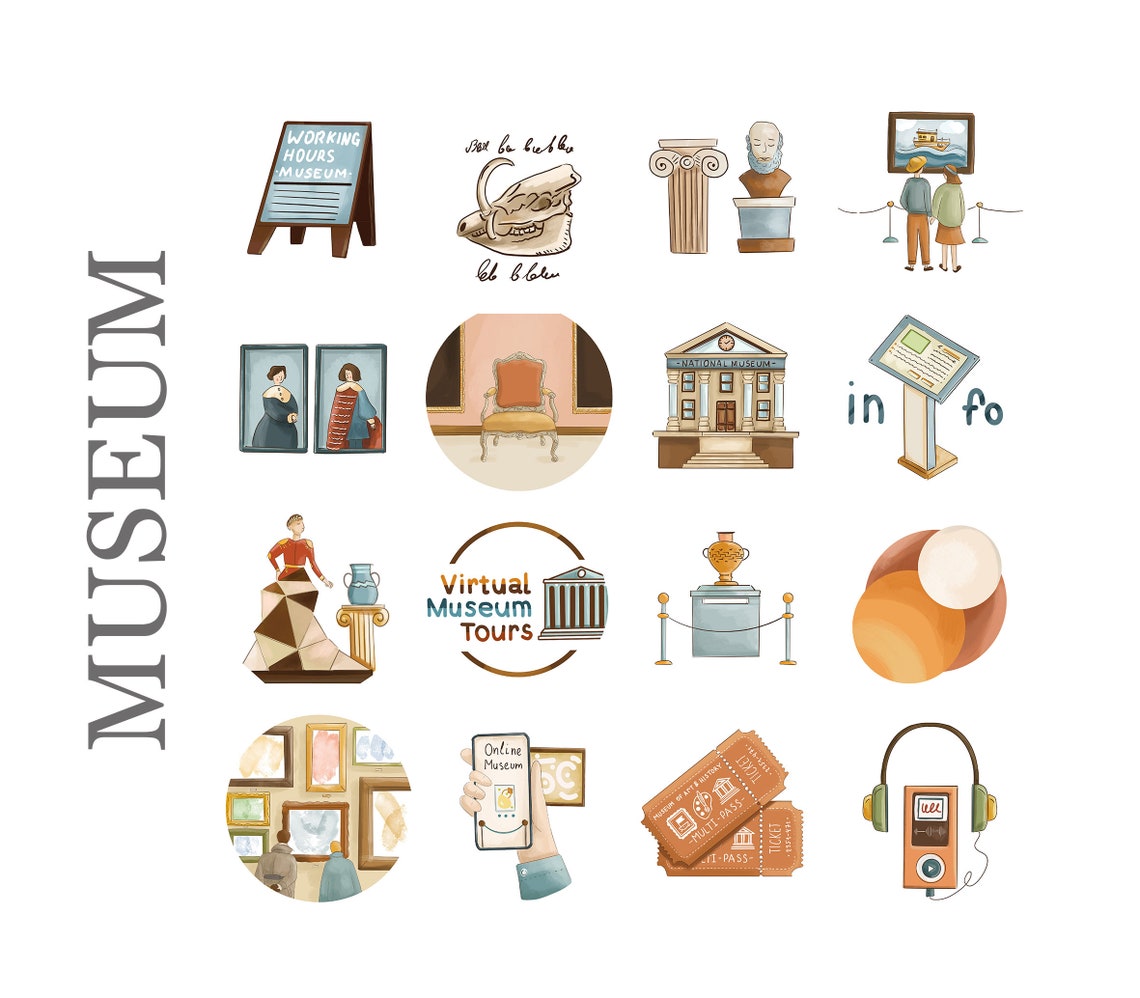 16 MUSEUM Instagram Icons. Highlight Story Covers. Boho | Etsy