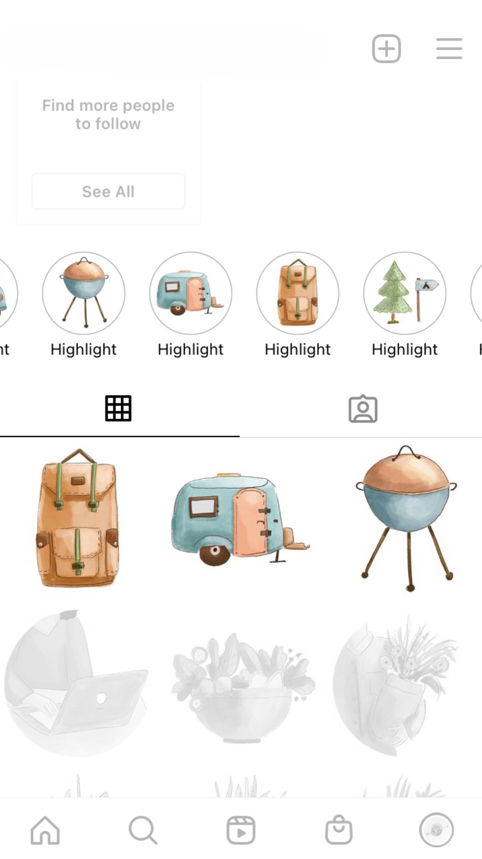 16 Camping Instagram Icons. Highlight Story Watercolor Covers - Etsy