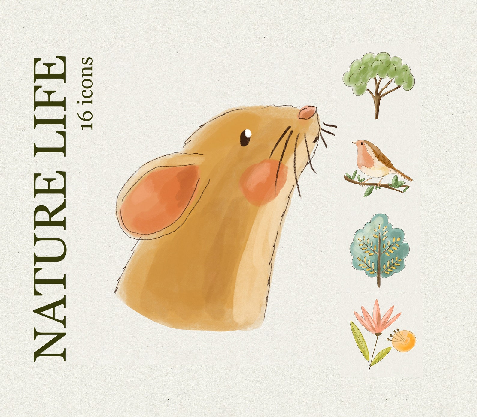 16 NATURE Instagram Icons. Highlight Story Covers. Watercolor - Etsy