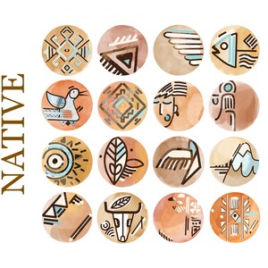 16 Native Neutral Instagram Icons. Highlight Story Covers. Watercolor ...