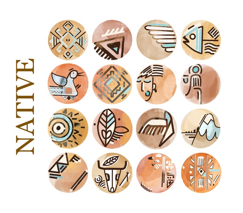 16 Native Neutral Instagram Icons. Highlight Story Covers. - Etsy