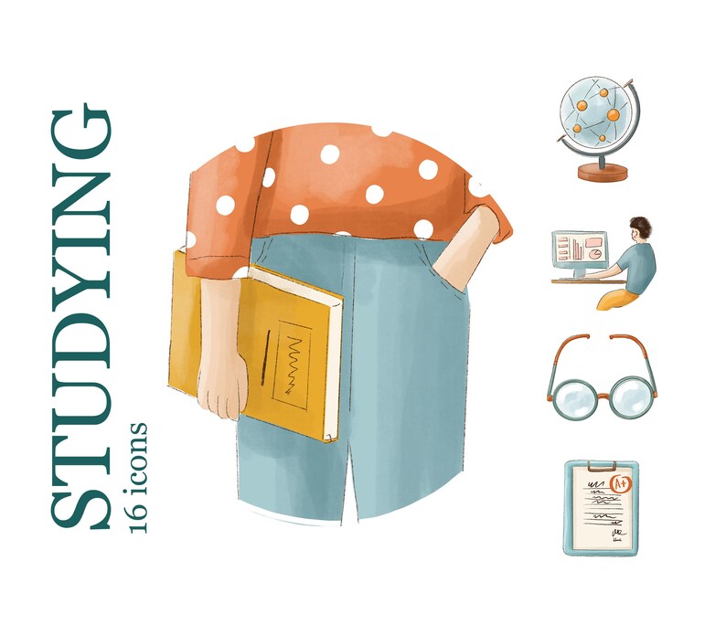 16 STUDY Instagram Icons. Highlight Story Covers. Boho Style. - Etsy