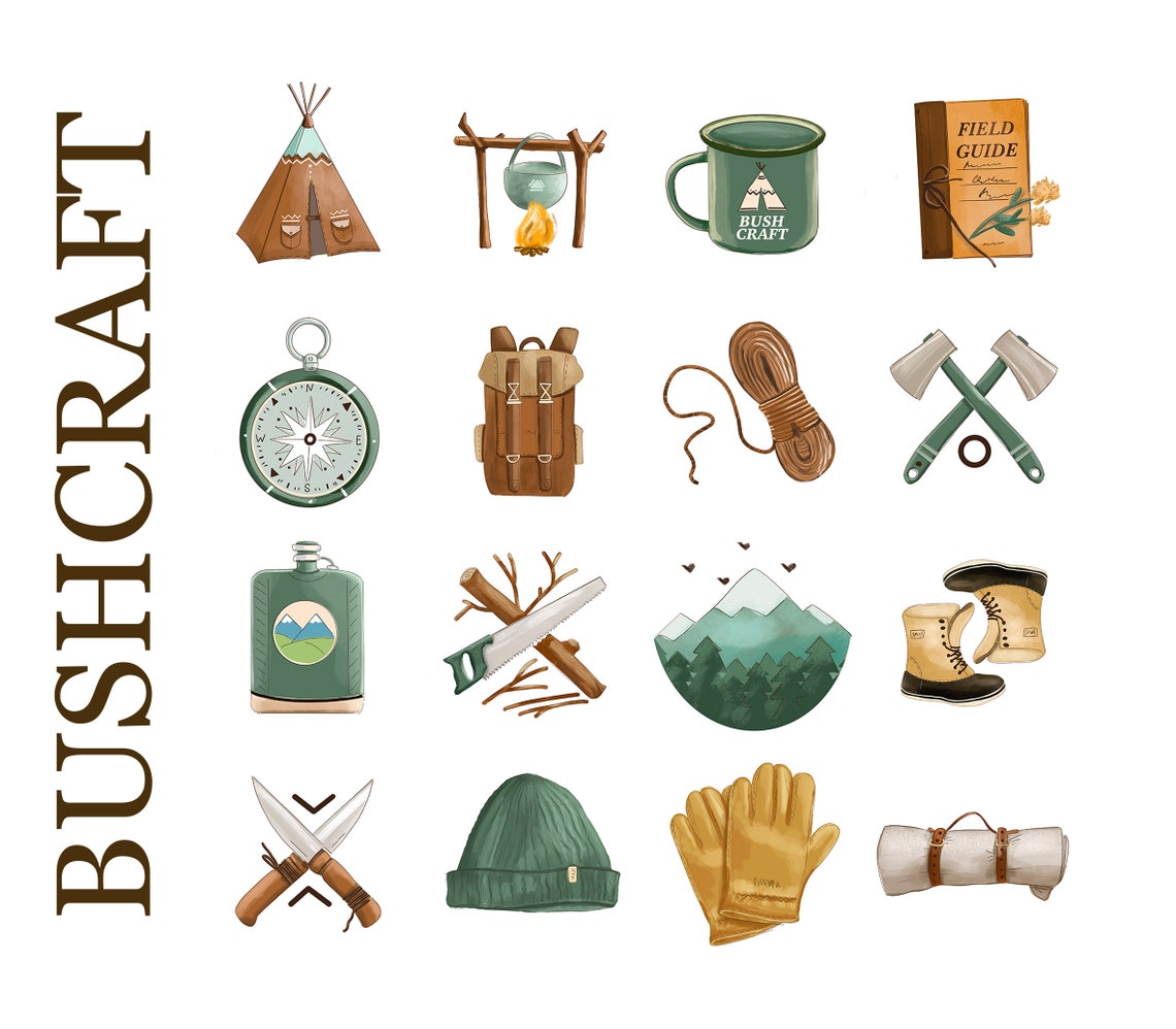 Bushcraft Instagram Icons. Highlight Story Watercolor Covers - Etsy