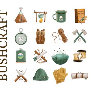 Bushcraft Instagram Icons. Highlight Story Watercolor Covers Boho Style ...
