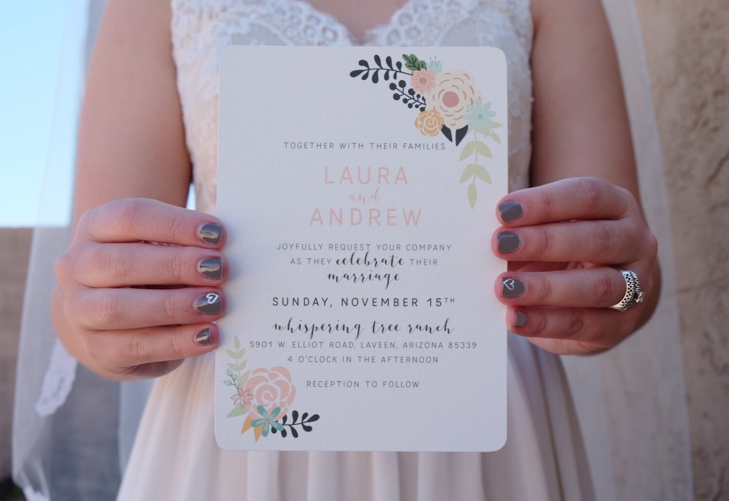 Printable Country Bohemian Floral Wedding Invitation Suite—digital ...