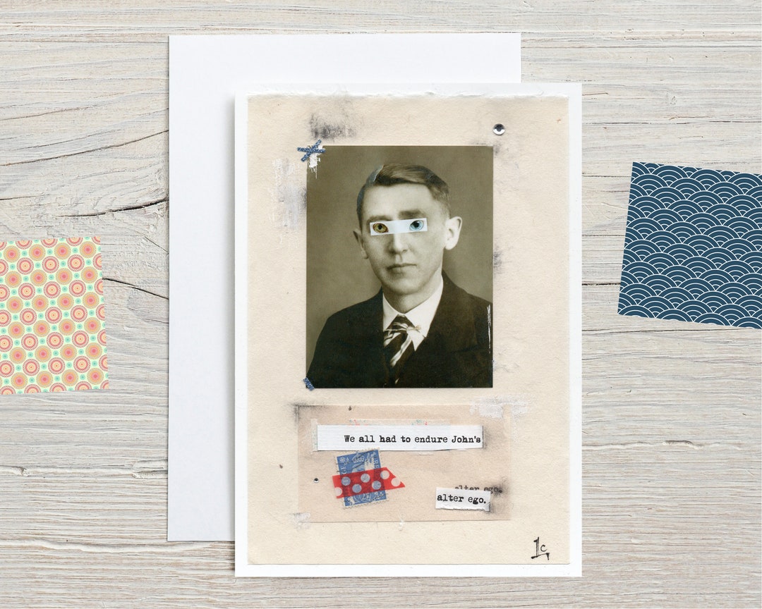 Greeting Card Original Art Colourful Poetry Vintage - Etsy