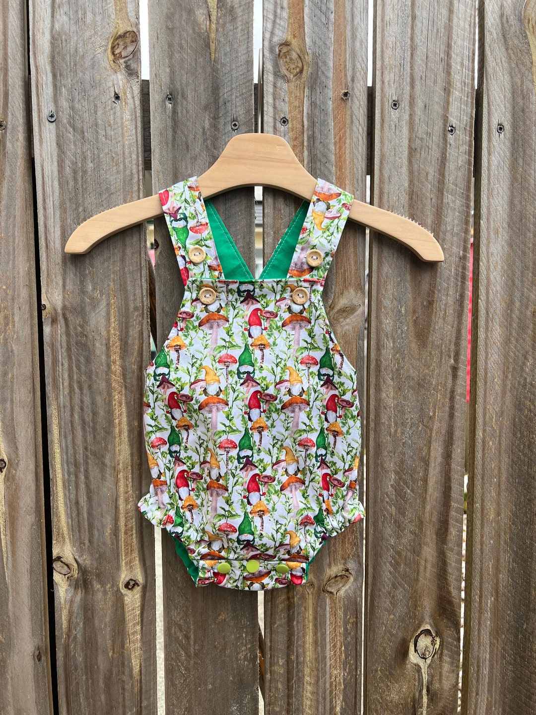 Gnomes and Mushrooms Romper Mushroom Romper , Baby Romper, Gender ...