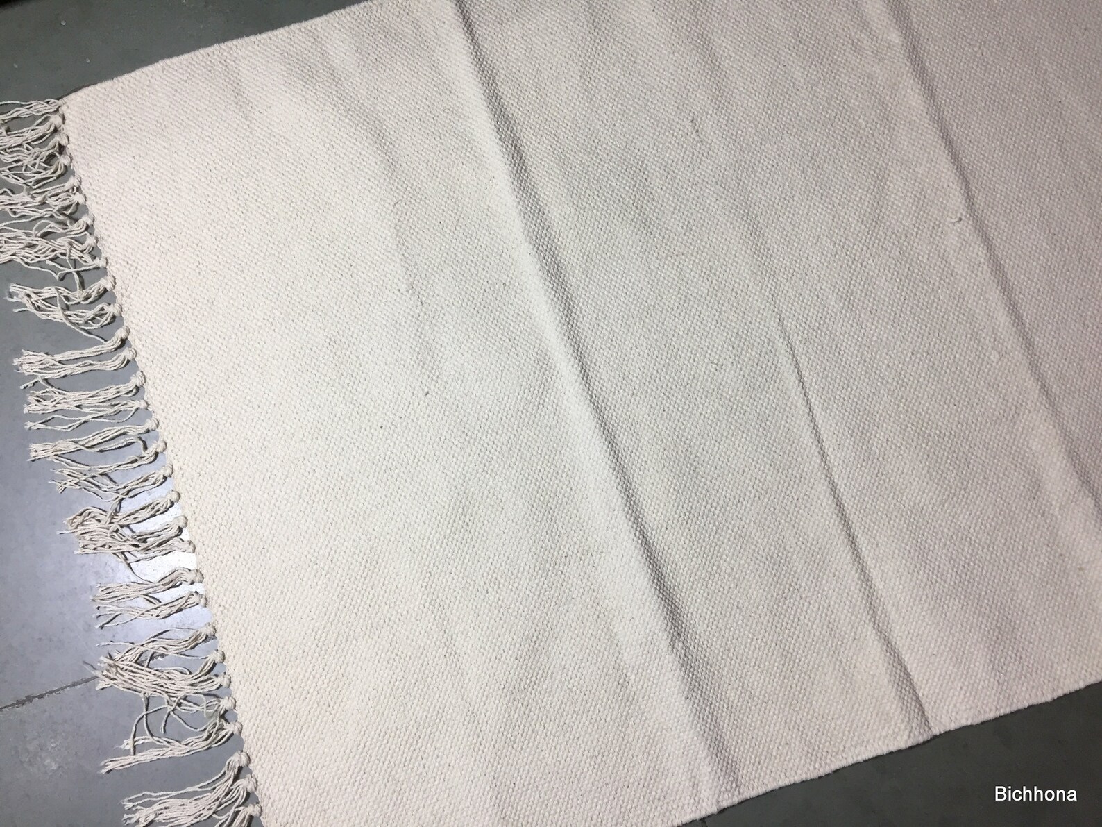 8x10 Ft Indian Dari Rug Solid Woven Rug Cotton Rug Bath Rug | Etsy