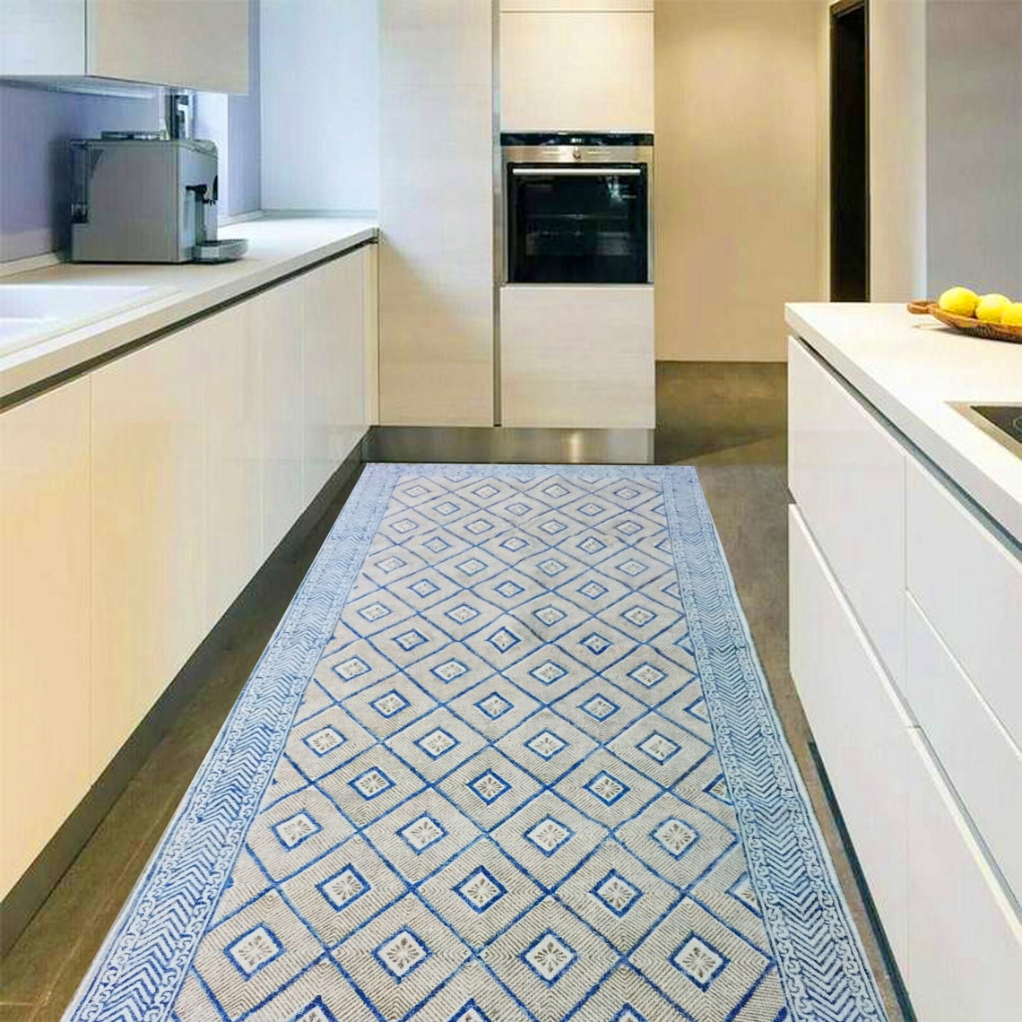 2x6 Ft Runner Rug Indian Dari Rug Handblock Printed Rug Cotton - Etsy