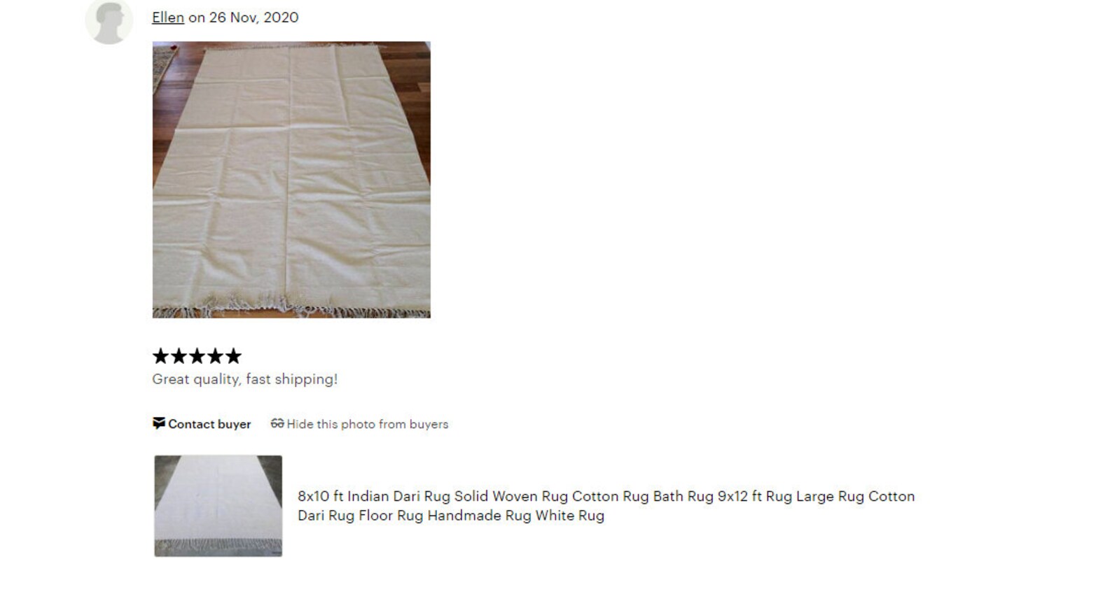 8x10 Ft Indian Dari Rug Solid Woven Rug Cotton Rug Bath Rug | Etsy