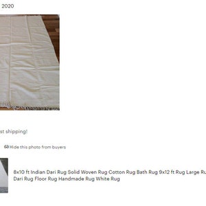 8x10 Ft Indian Dari Rug Solid Woven Rug Cotton Rug Bath Rug - Etsy