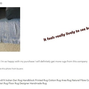 5x8 Ft Indian Dari Rug Handblock Printed Rug Cotton Rug 8x10 - Etsy