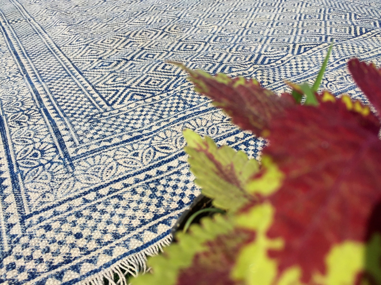 5x8 ft Indian Dari Rug Handblock Printed Rug Cotton Rug 8x10 | Etsy