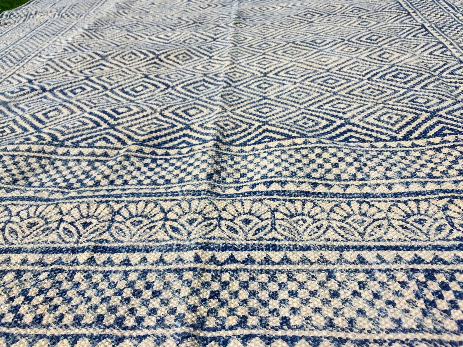 5x8 ft Indian Dari Rug Handblock Printed Rug Cotton Rug 8x10 | Etsy