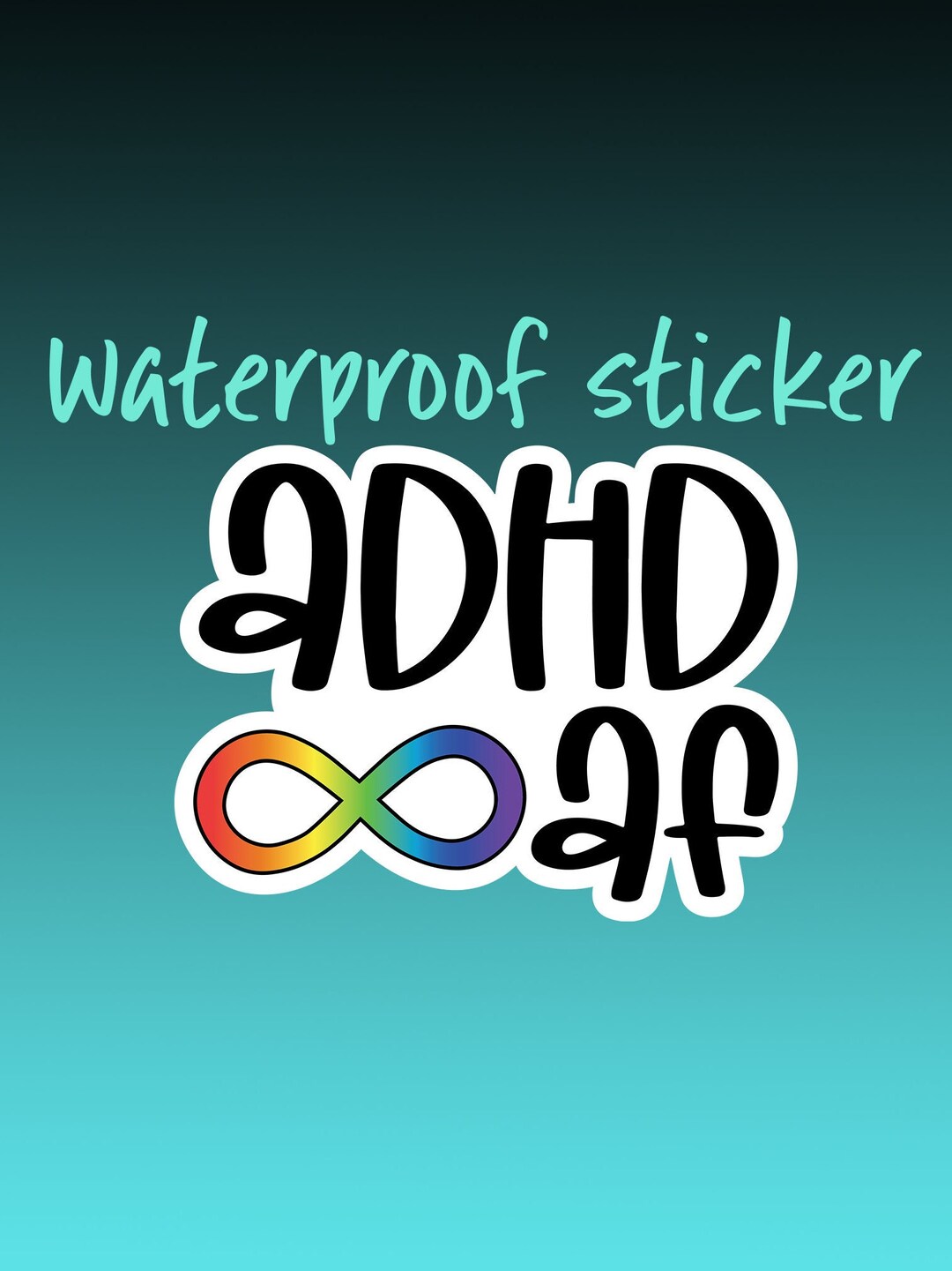ADHD AF Sticker Waterproof Vinyl Stickers 80hd Neurospicy - Etsy