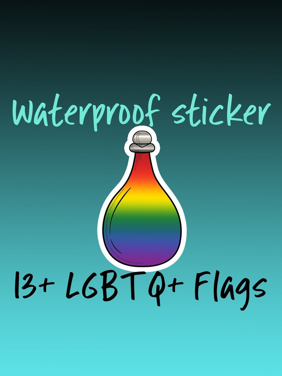 Potion Sticker Lgbtq Asexual Aromantic Bisexual Demisexual Genderfluid