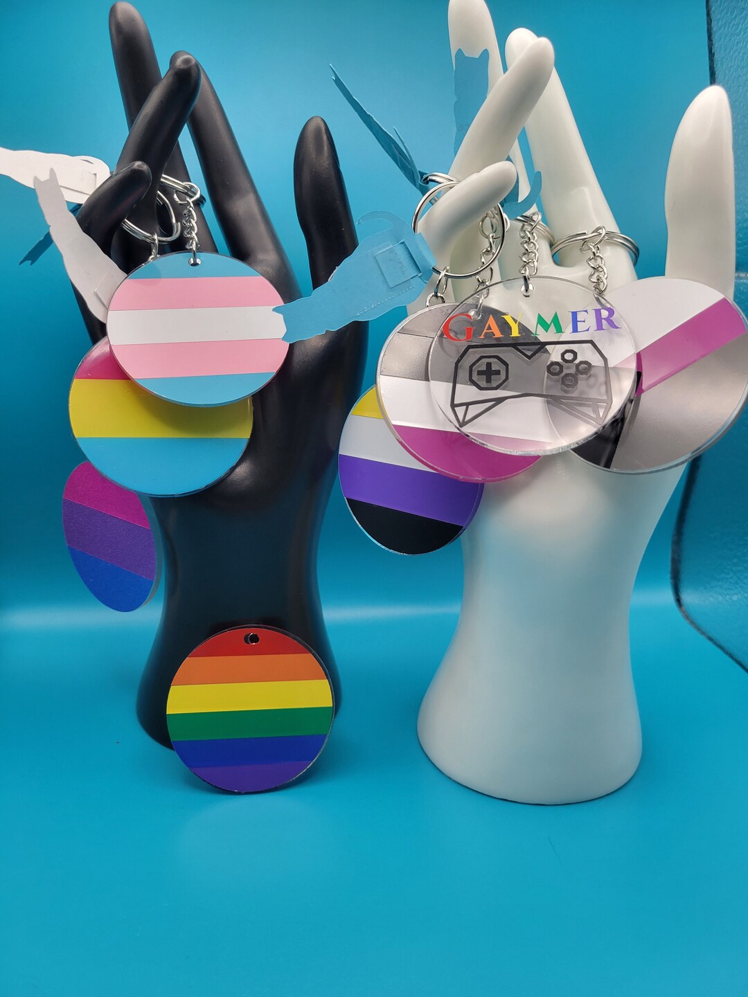 LGBTQ Keychains Pride, Bi, Bisexual, Trans, Tansgender, Non-binary ...