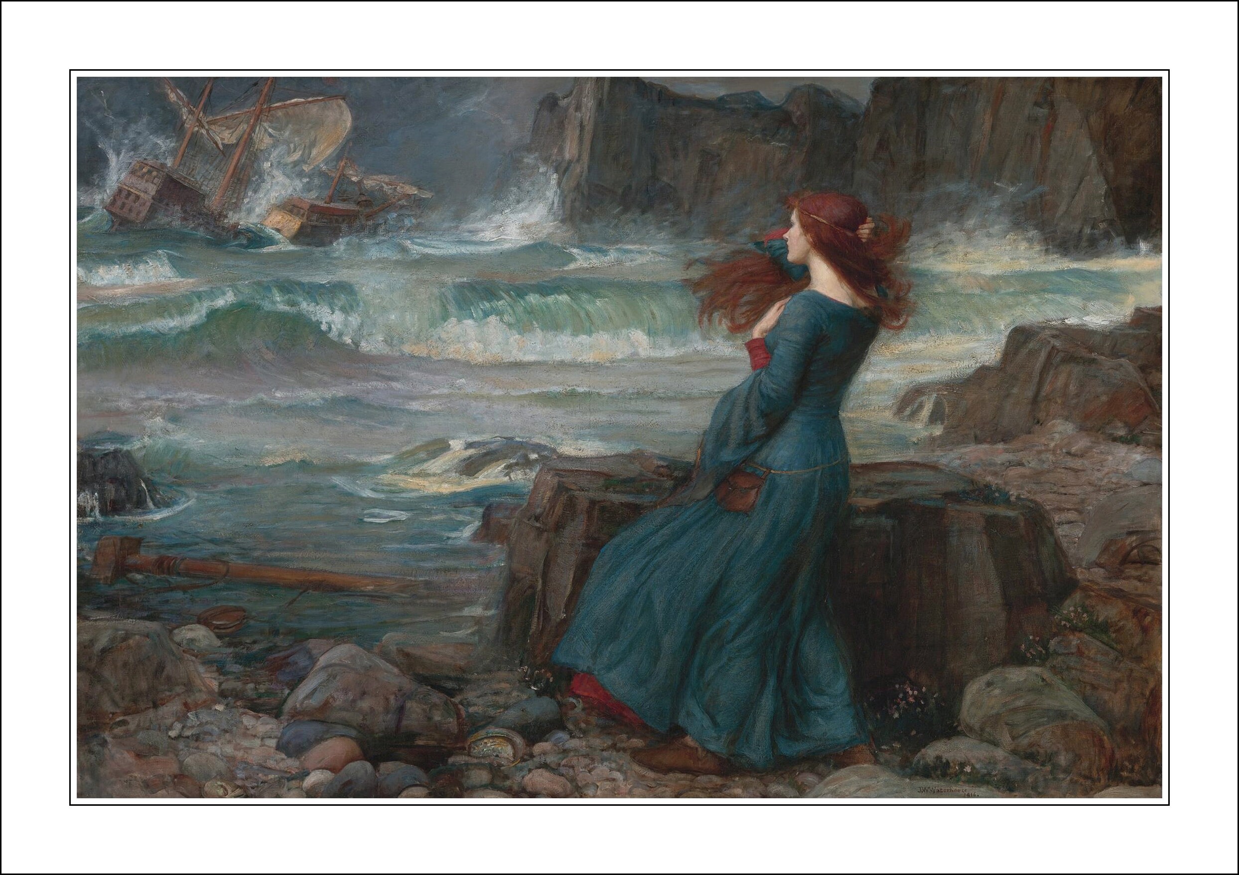 John William Waterhouse Miranda The Tempest Poster Framed | Etsy