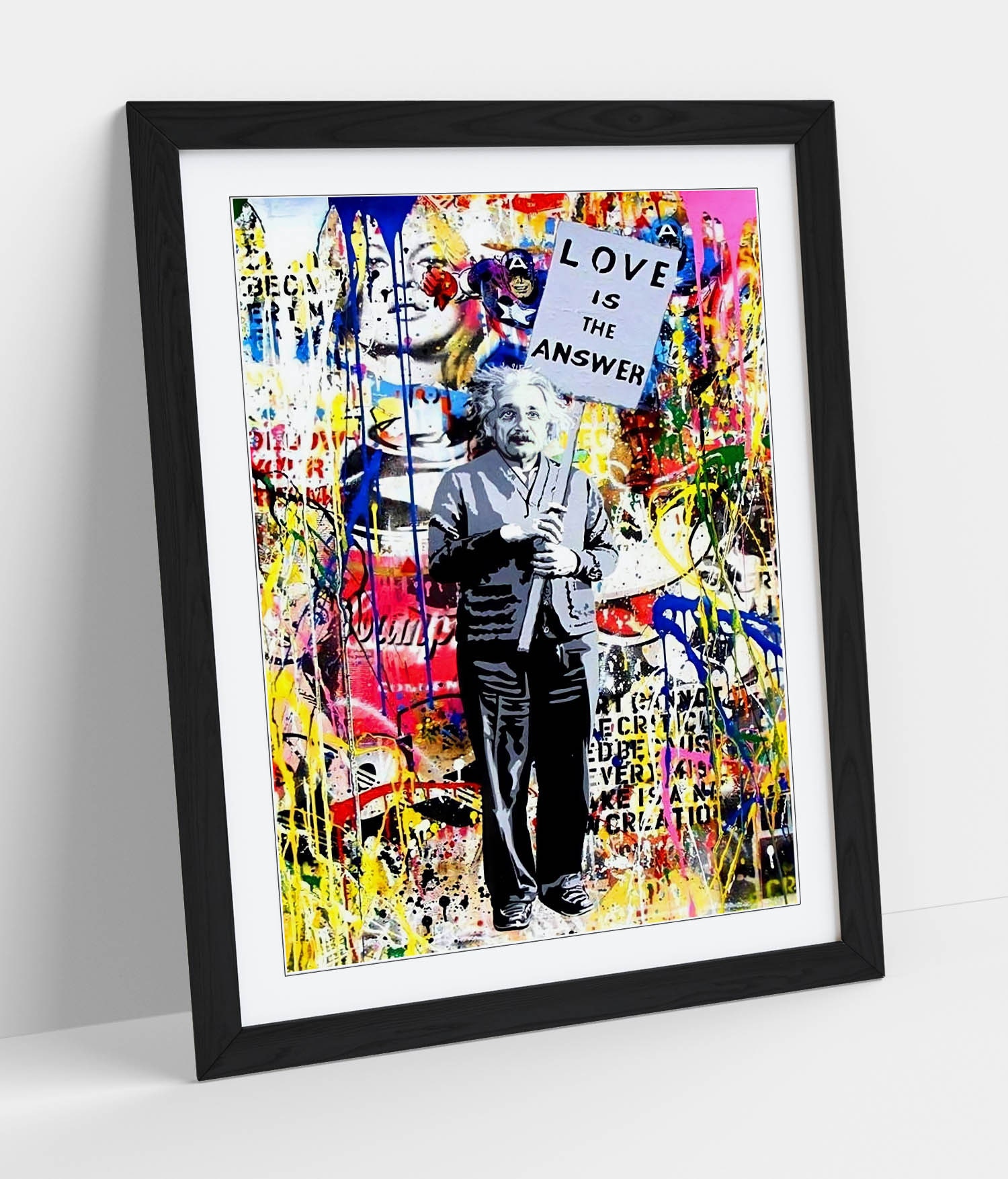 Banksy Einstein Love Is The Answer Graffiti Street Artwork Etsy