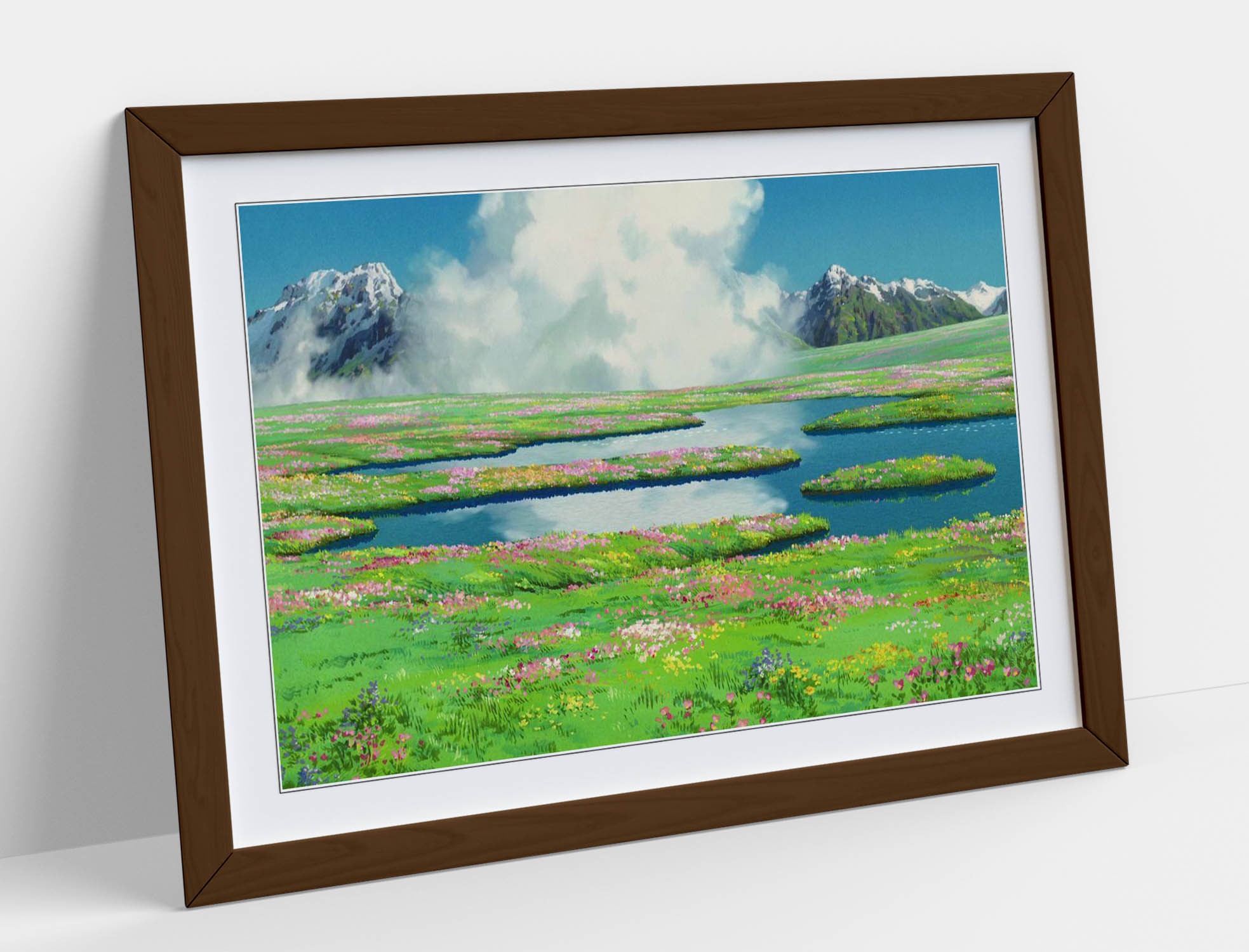 Studio Ghibli Landscape 4 Poster Framed Wall Art Print | Etsy