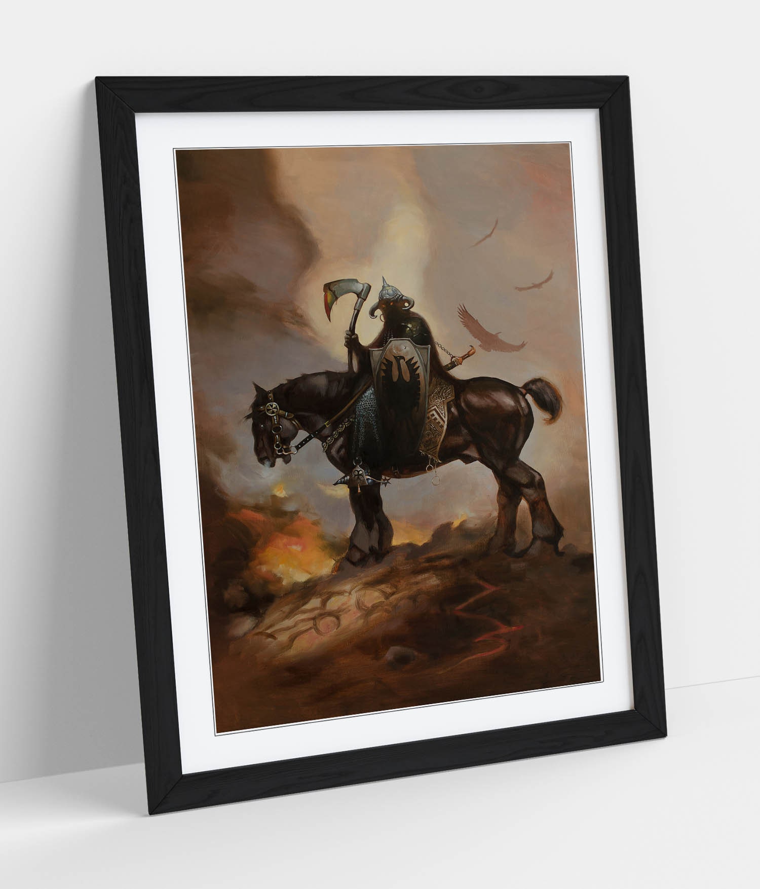Frank Frazetta Death Dealer Poster Framed Wall Art Print | Etsy