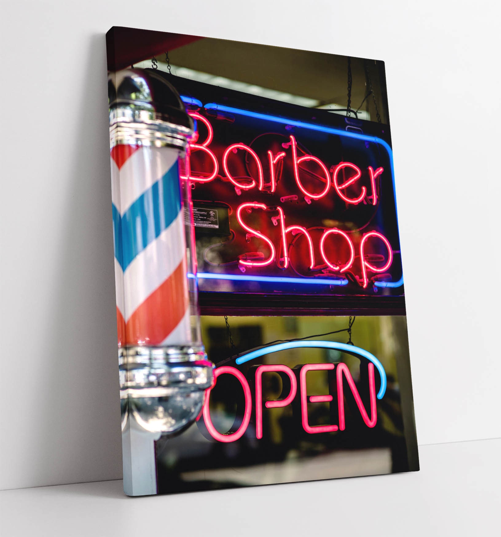 Barber Shop Sign Canvas Wall Art Print Artwork 30mm Deep | Etsy