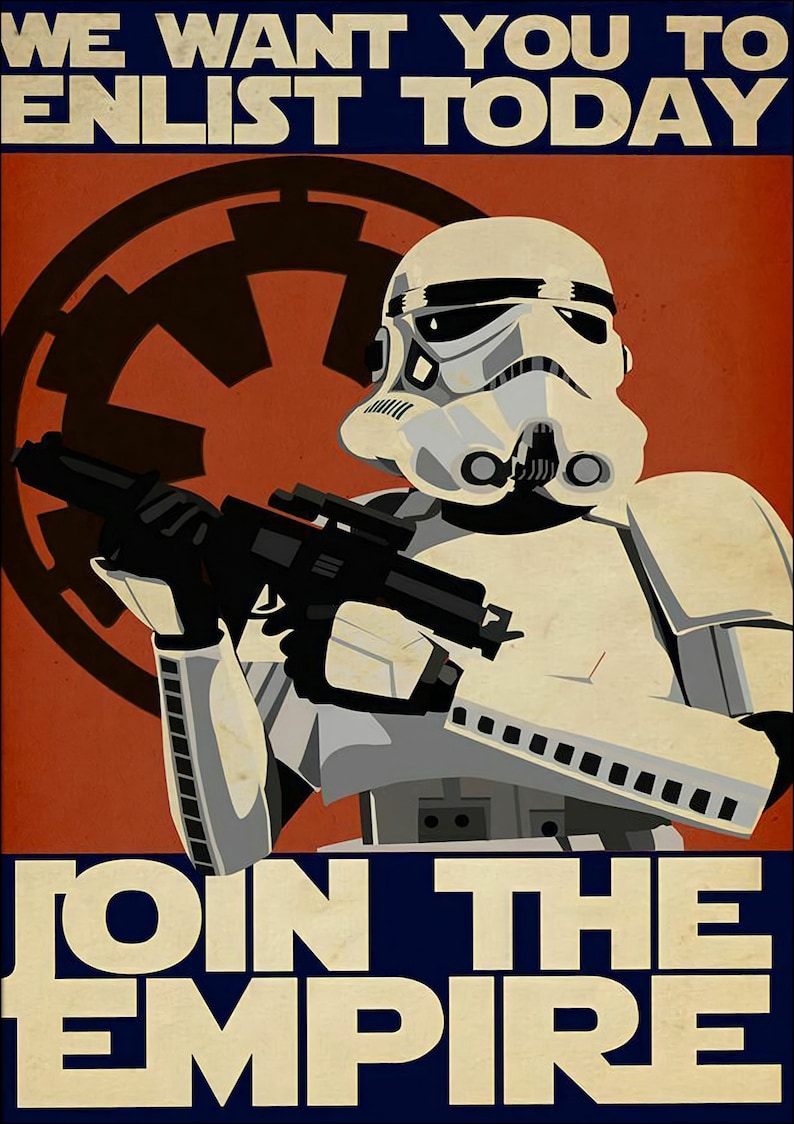 Stormtrooper Propaganda Poster Poster Framed Wall Art Print | Etsy