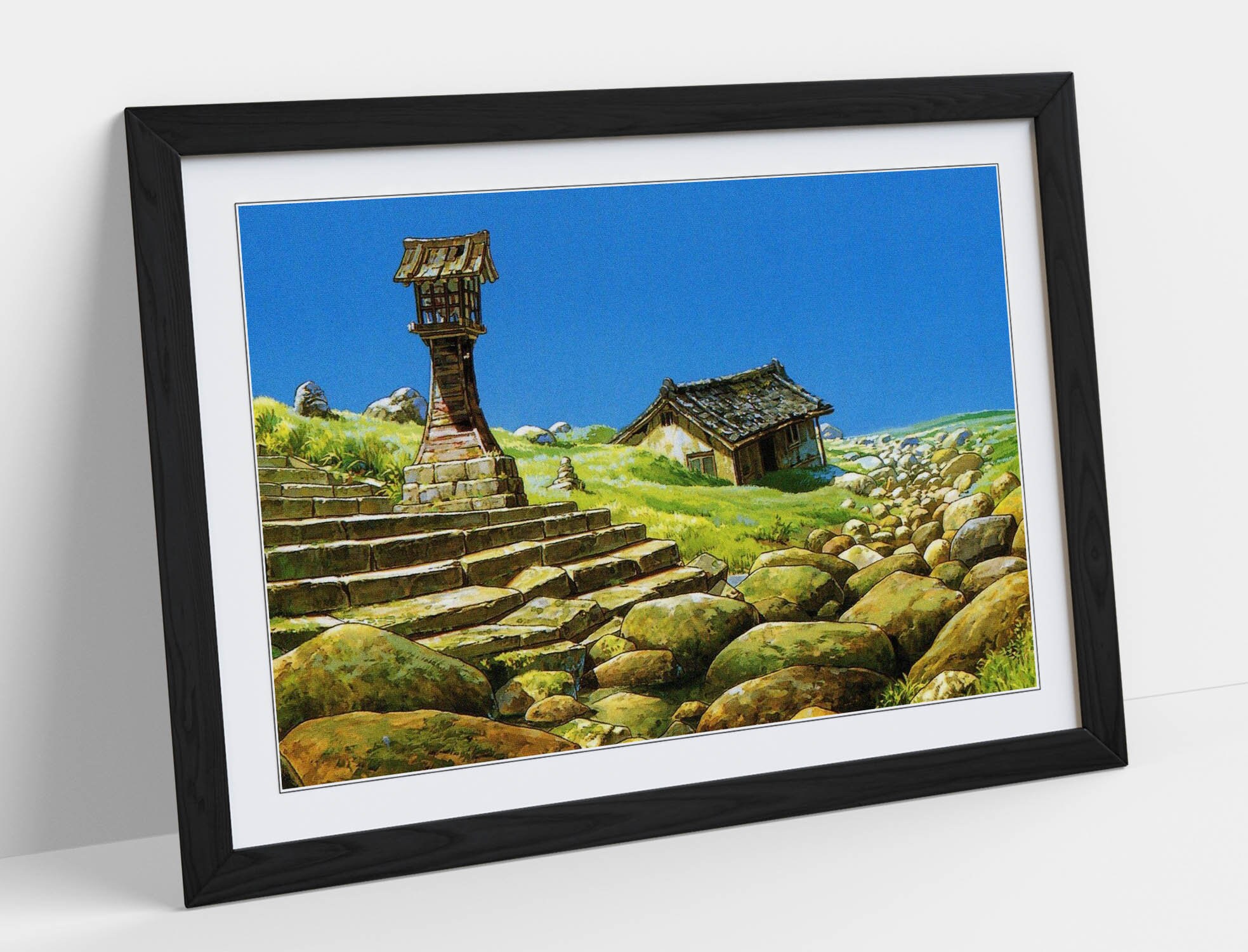 Studio Ghibli Landscape 3 Poster Framed Wall Art Print | Etsy