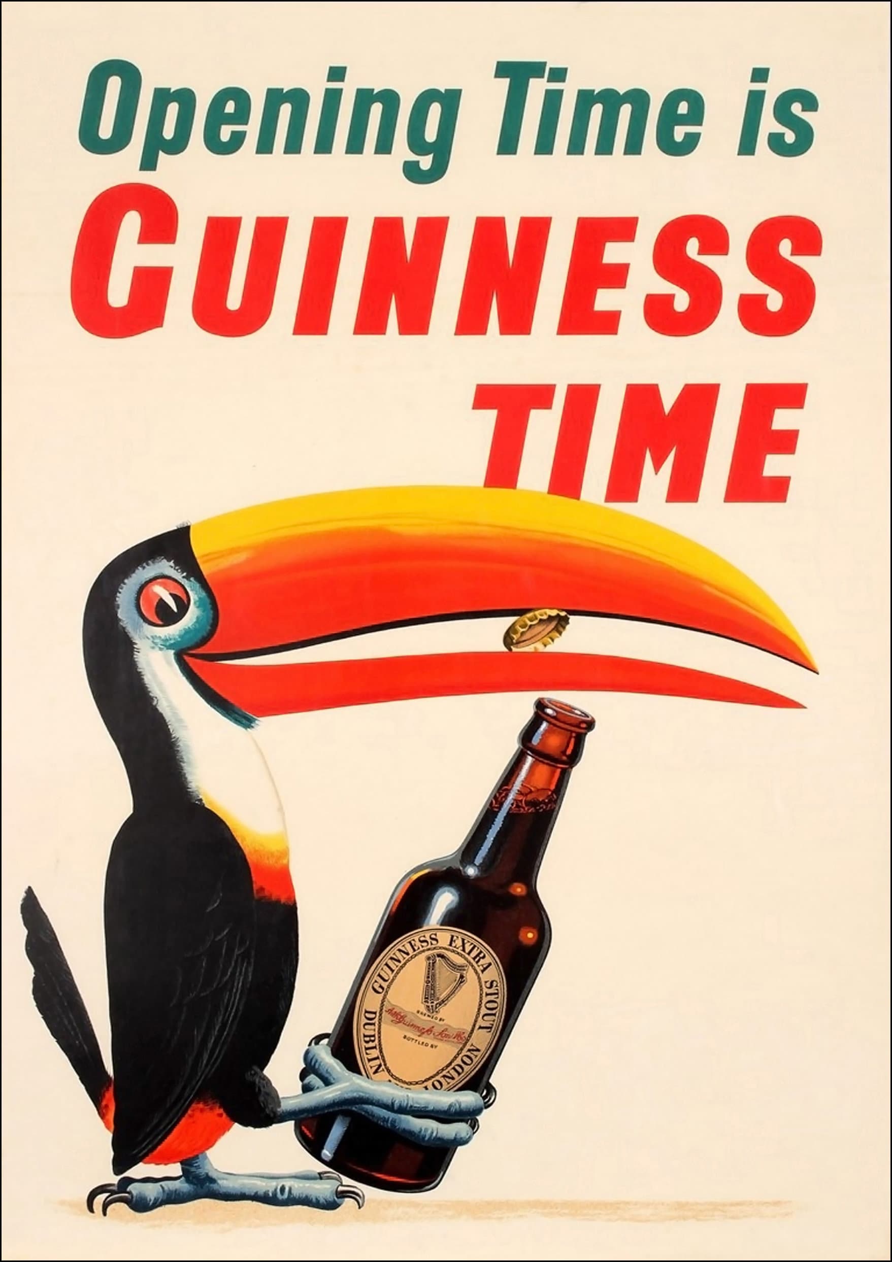 Vintage Guinness Poster Affiche encadrée Mural Art Print | Etsy