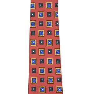 Handmade 7 Fold Silk Tie: Geometric Pattern, Made in Italy - Etsy