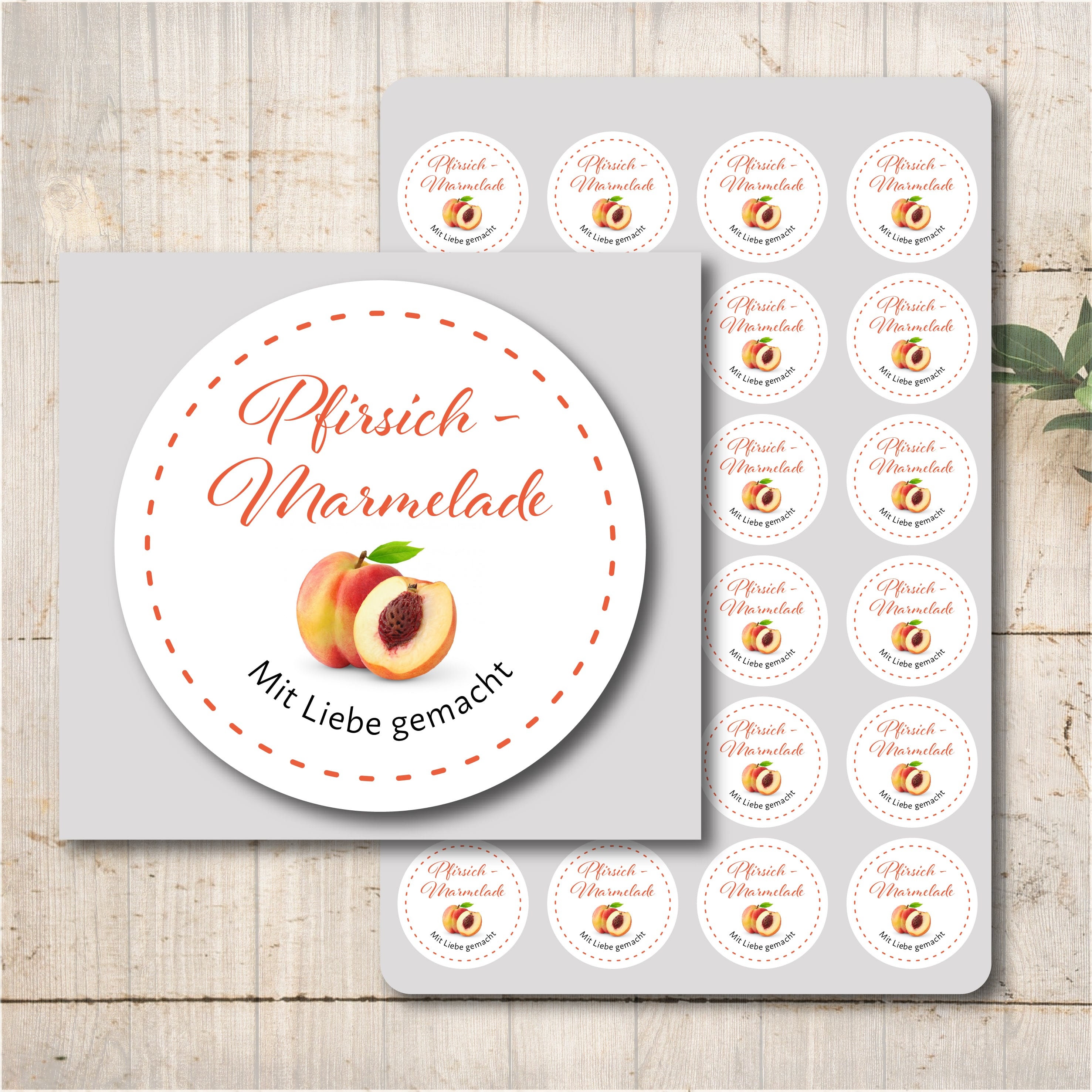 24 Peach Jam Sticker Labels Sticker Jam - Etsy UK